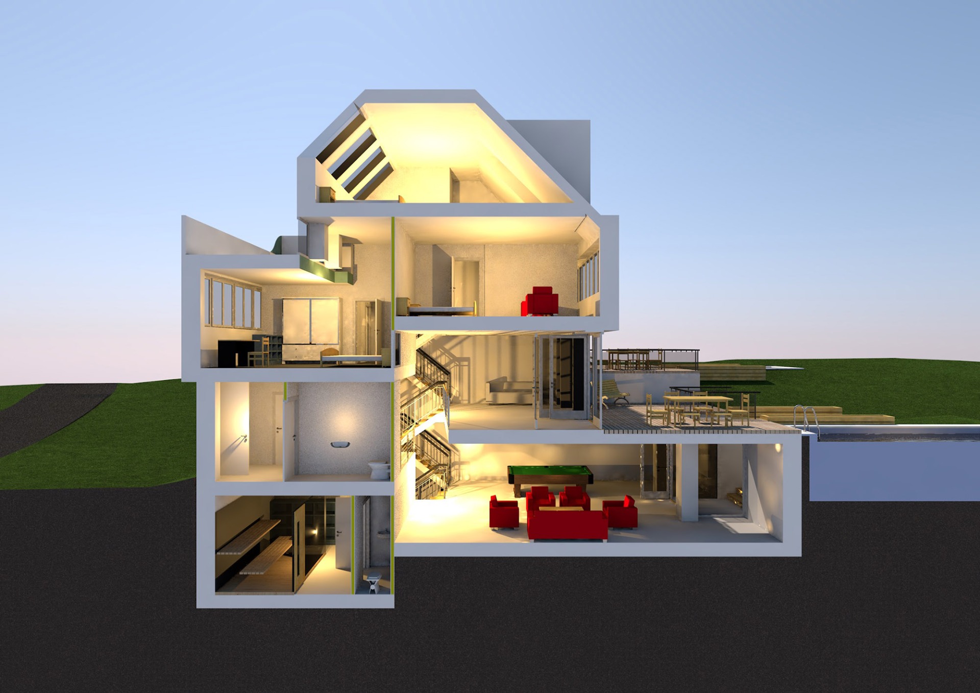 Split Level Haus :: Rene Kops Architekten